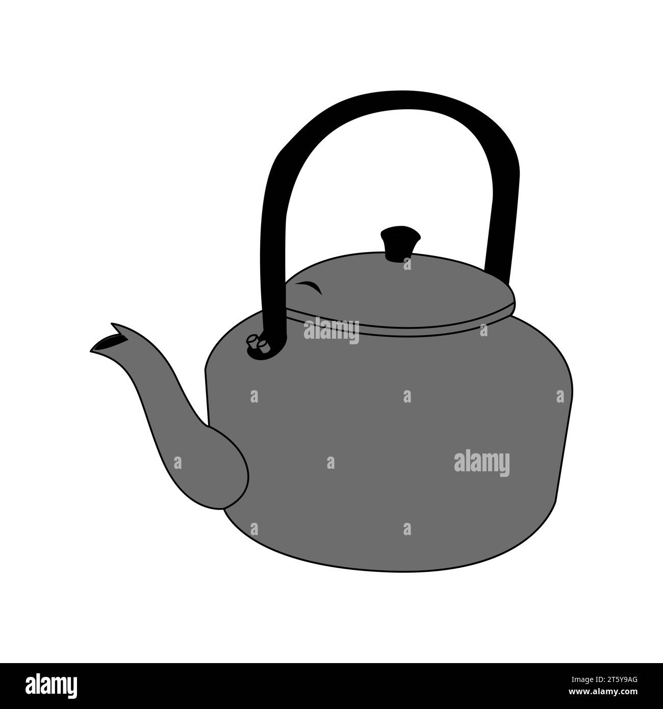 kettle of thai used style with isolated white background,vector ...