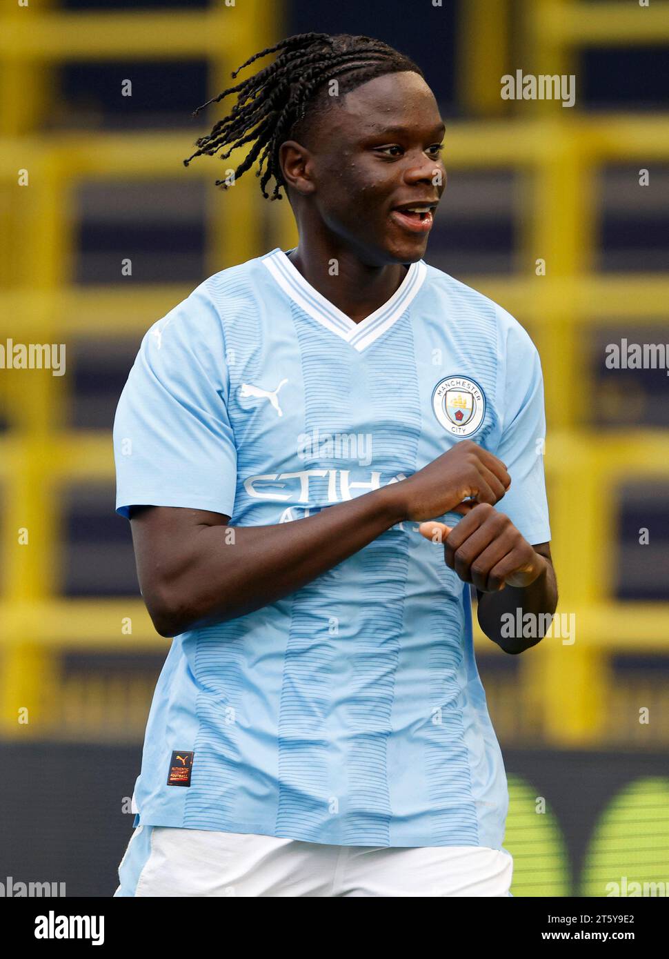 Manchester City Youth's Mahamadou Susoho celebrates scoring their side ...