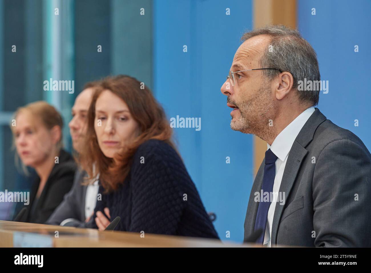 Bundespressekonferenz zum Lagebild Antisemitismus am 07.11.2023 in ...