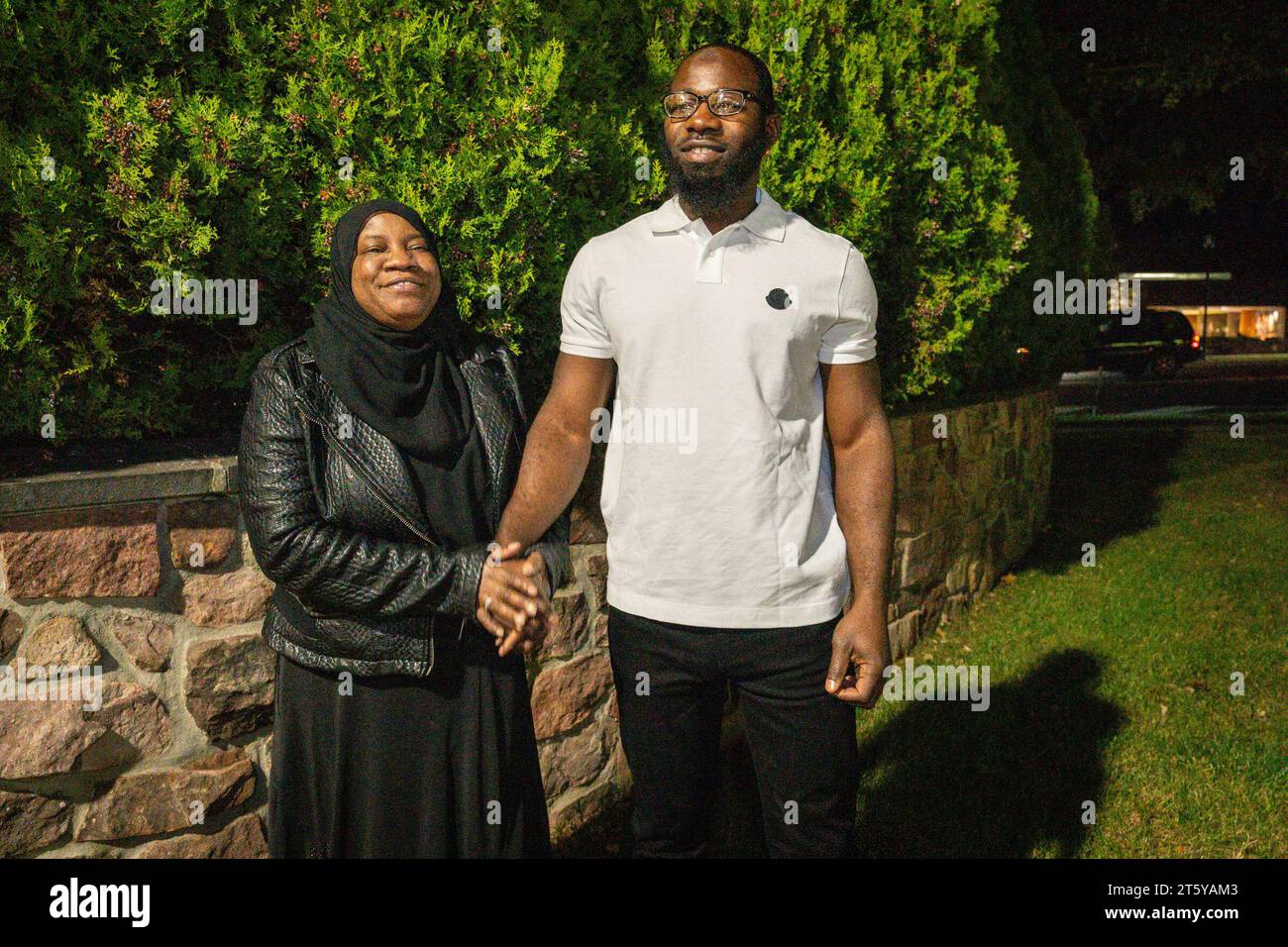 David Sparks and his mother Tameeka Sparks stand together in the Wawa ...