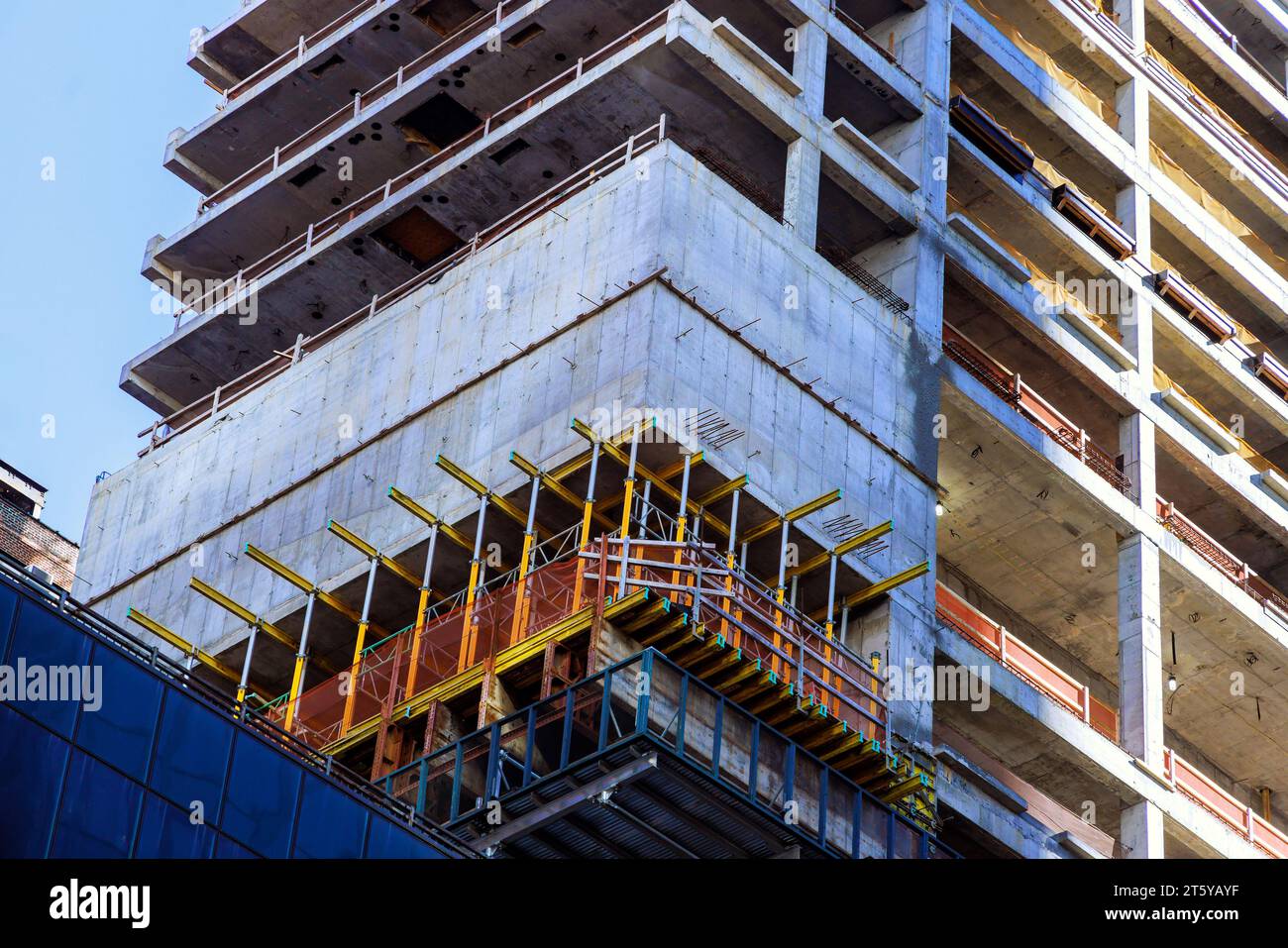 There is construction site where new skyscraper buildings are being ...
