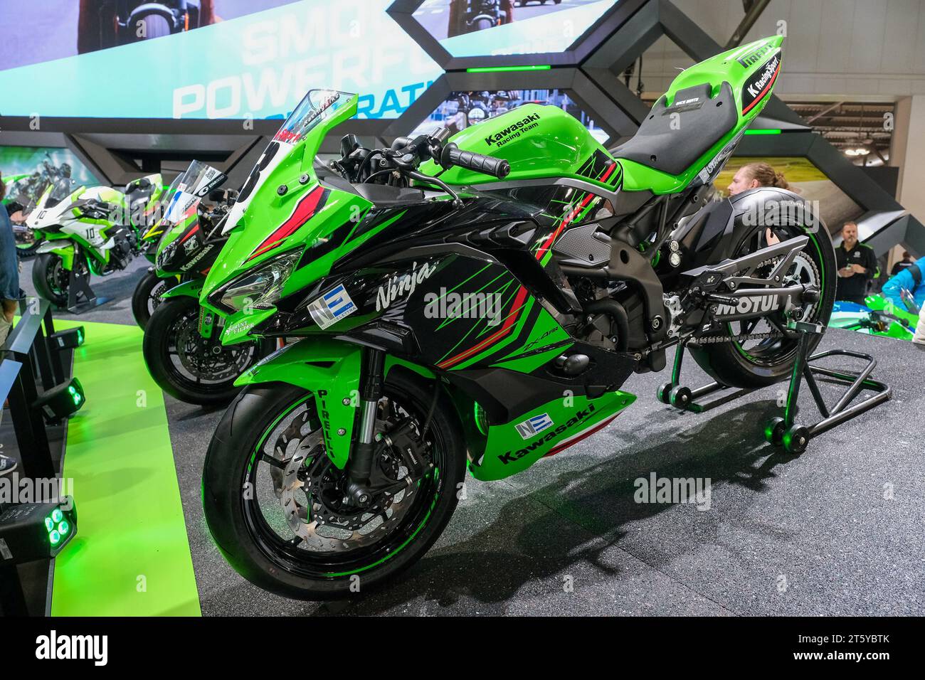 Milan, Italy. 07th Nov, 2023. Kawasaki Ninja racing motorbike exposed ...
