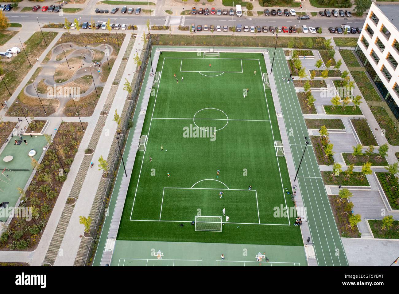 Aerial view high school football stadium hi-res stock photography and ...