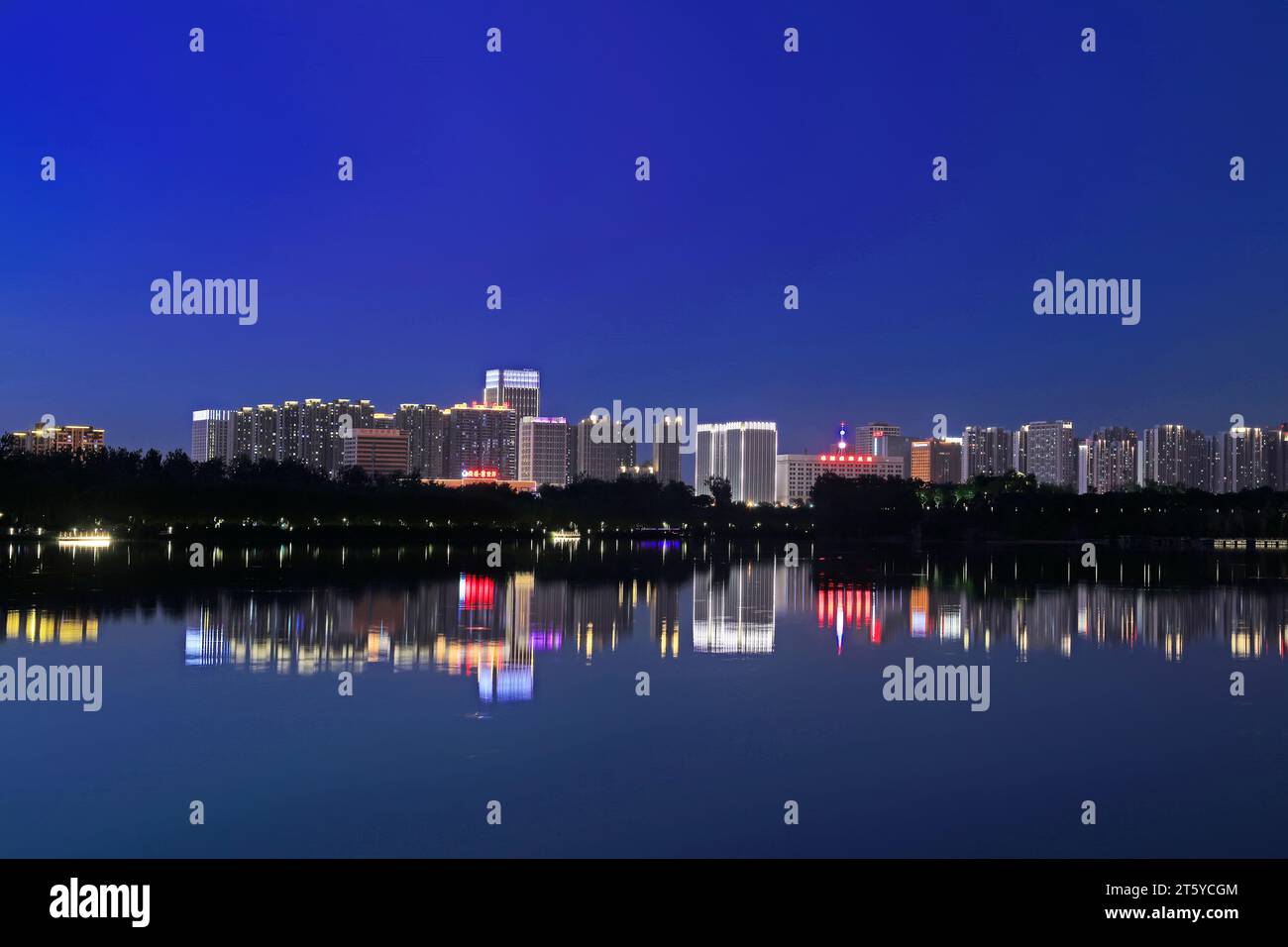 Tangshan city night scene Stock Photo - Alamy