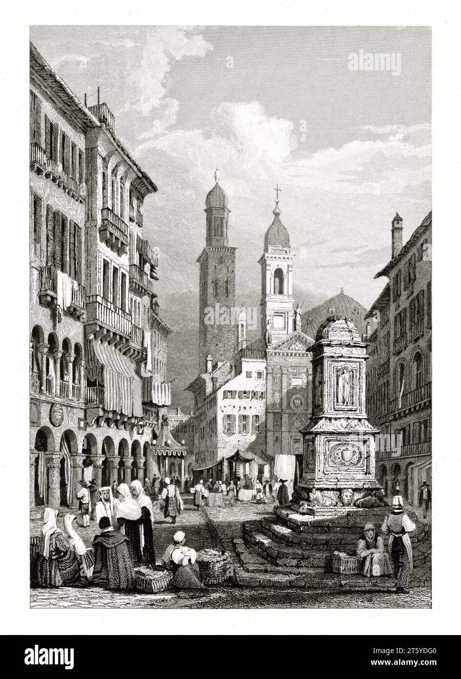 Old town square view Cut Out Stock Images & Pictures - Alamy