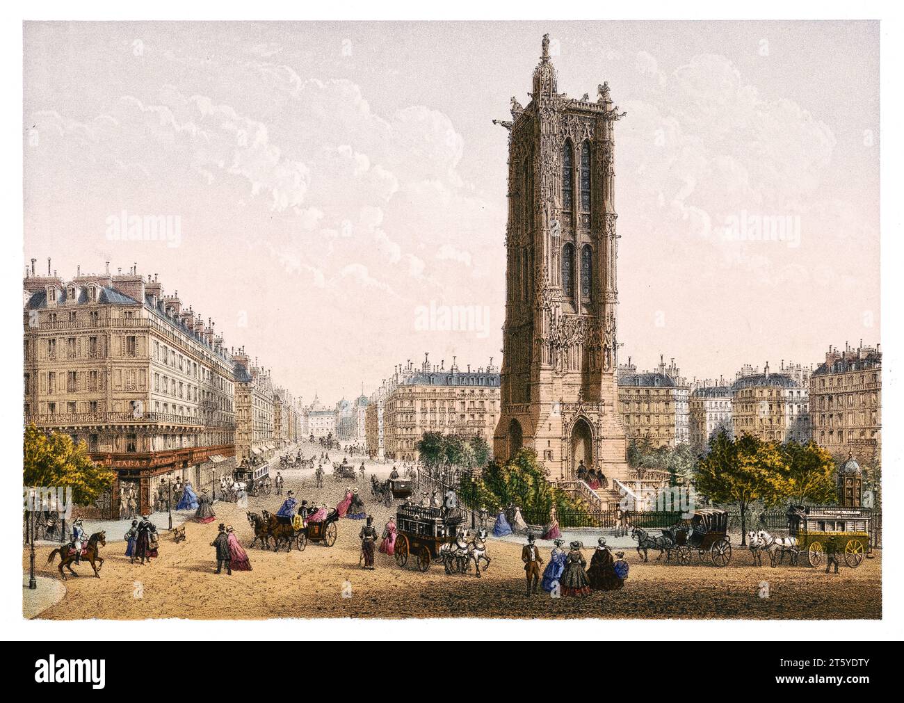 Tour st jacques paris view Cut Out Stock Images & Pictures - Alamy