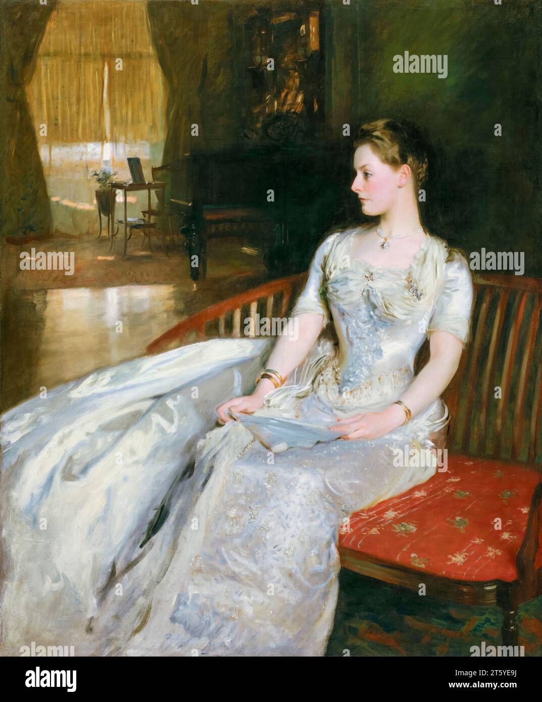 John Singer Sargent, Mrs Cecil Wade, portrait painting in oil on canvas ...