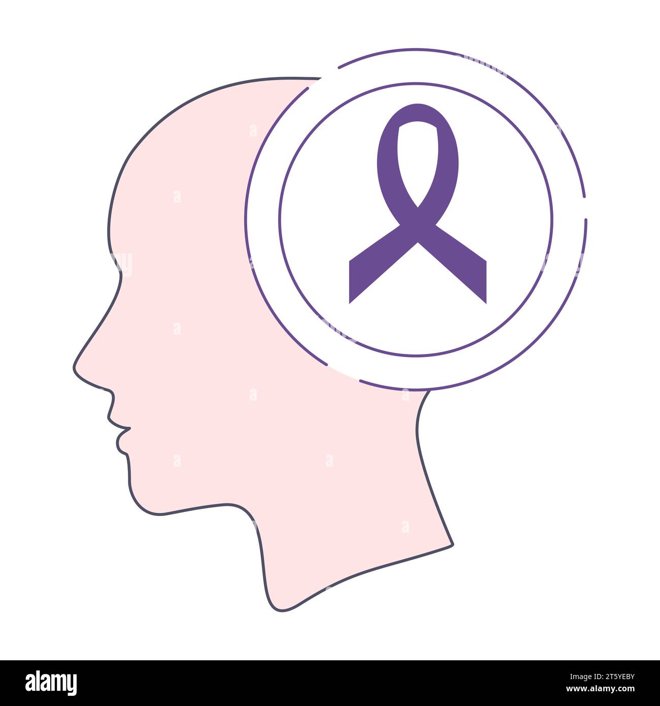 Purple awareness ribbon icon Stock Vector Image & Art - Alamy