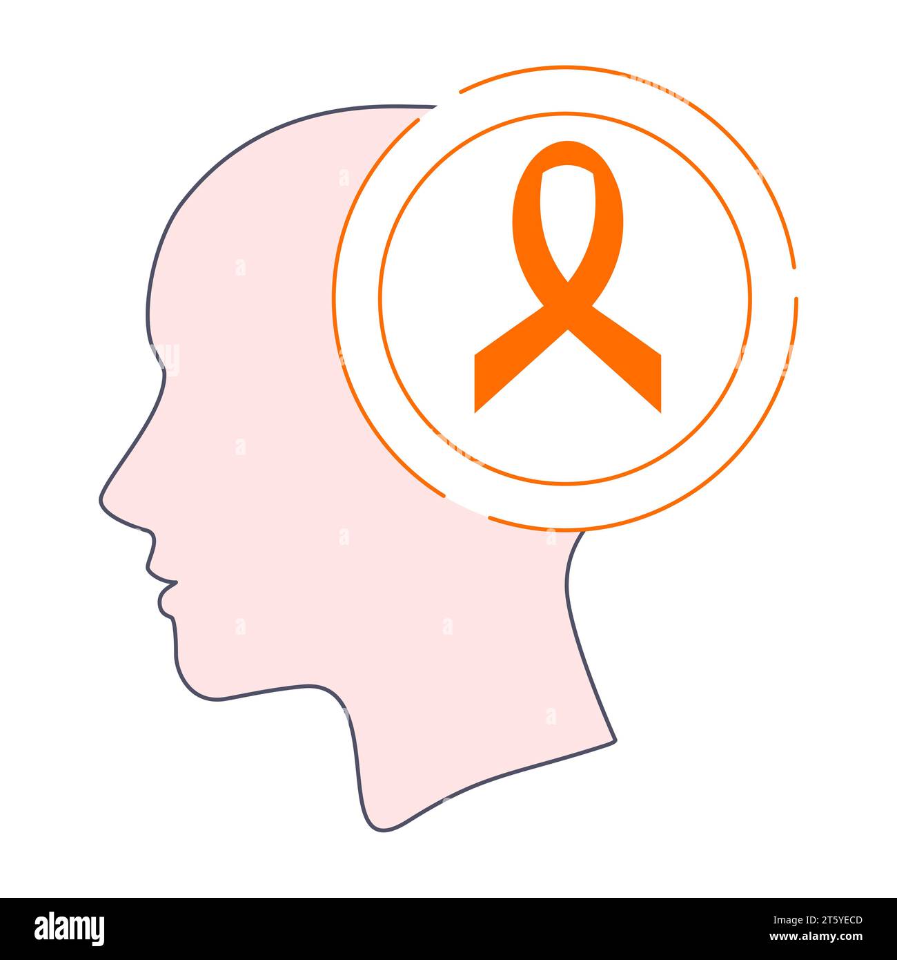Orange awareness ribbon icon Stock Vector Image & Art - Alamy