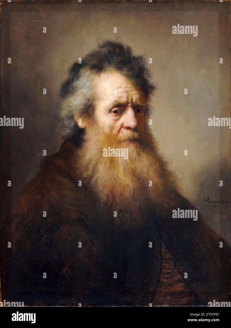 Rembrandt van Rijn, Portrait of an Old Man, painting in oil on panel ...