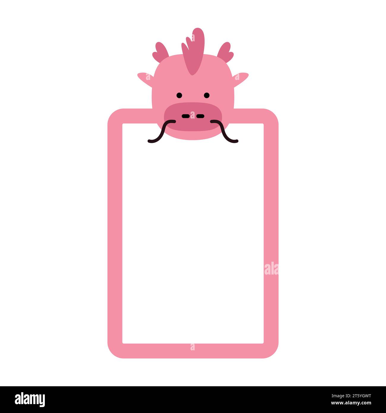 Vector Frame with Dragon Head Children s Photo Frame with Animals ...