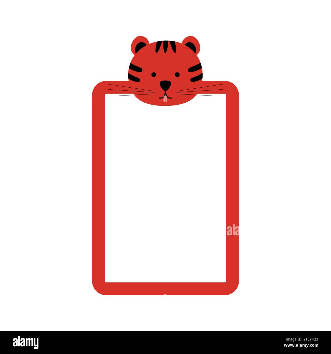 A vector frame with a tiger s head. Children s photo frame with animals ...