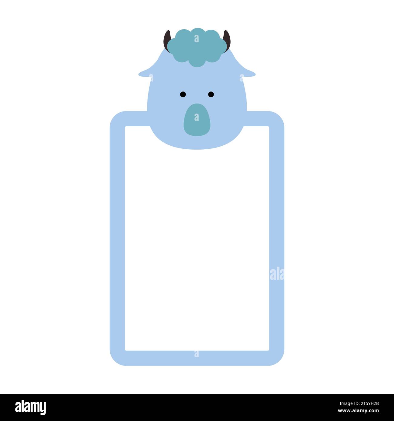 Vector frame with a goat s head. Children s photo frame with animals ...