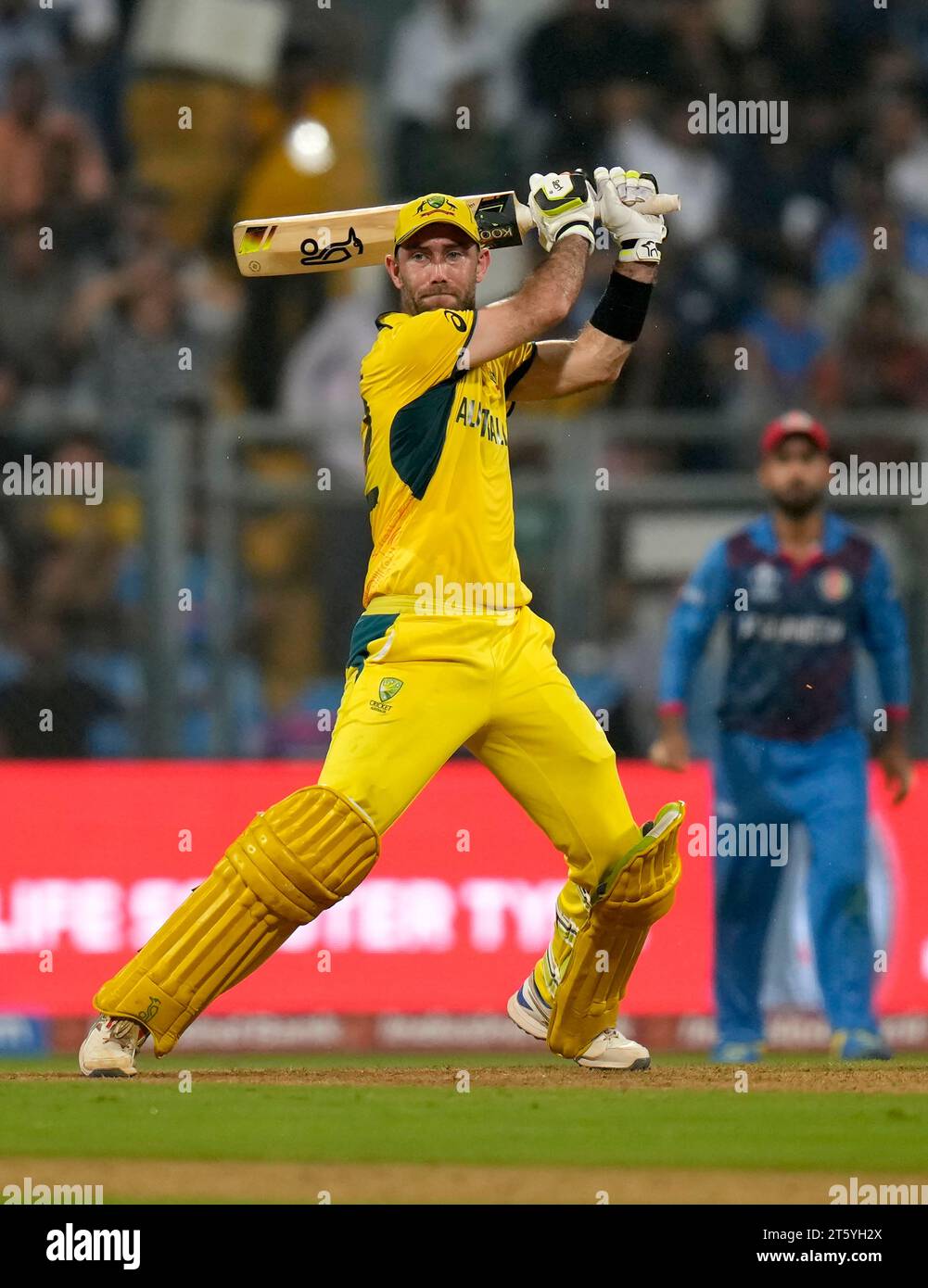 Australia's Glenn Maxwell bats during the ICC Men's Cricket World Cup ...