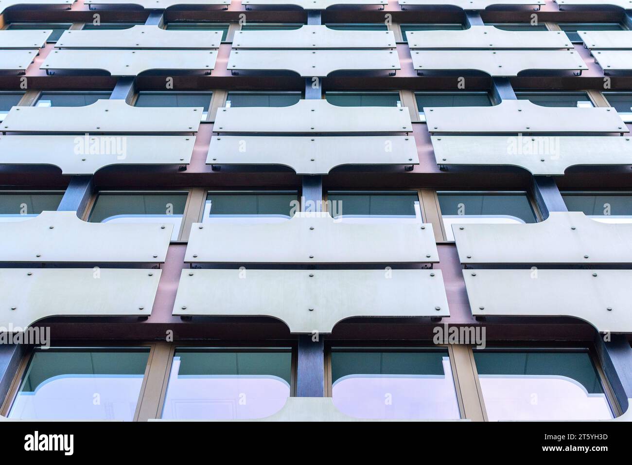 Modern metal cladding to office windows - Paris, France Stock Photo - Alamy