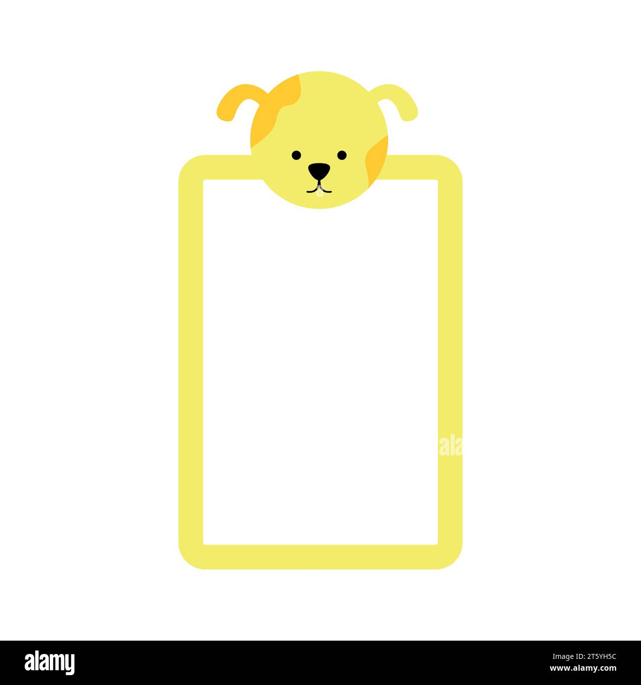 Vector frame with a dog s head. Children s photo frame with animals ...