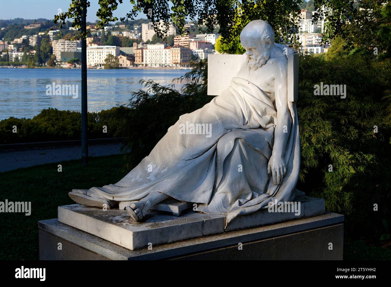 Resin statue of the dying Socrates, copy of the marble sculpture by ...