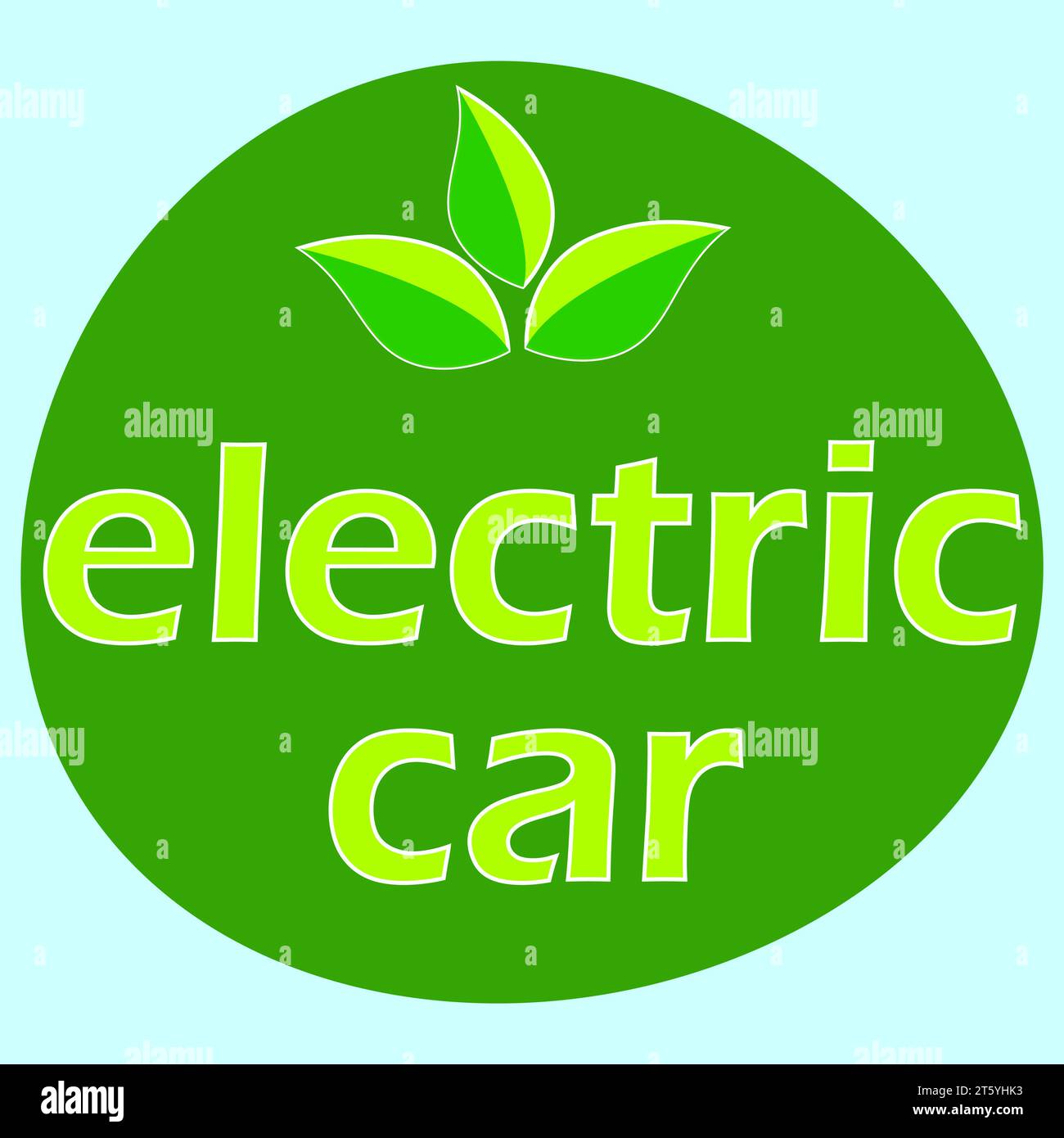 Electric car sign and sticker, green energy sign, electric car charging ...