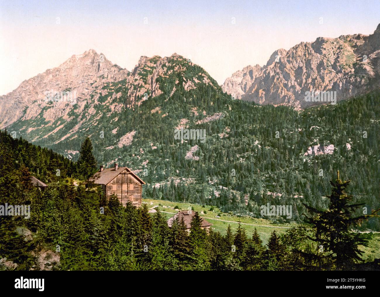 Mittelgrat und Lomnitzer Spitze, Tatra, Österreich-Ungarn ...