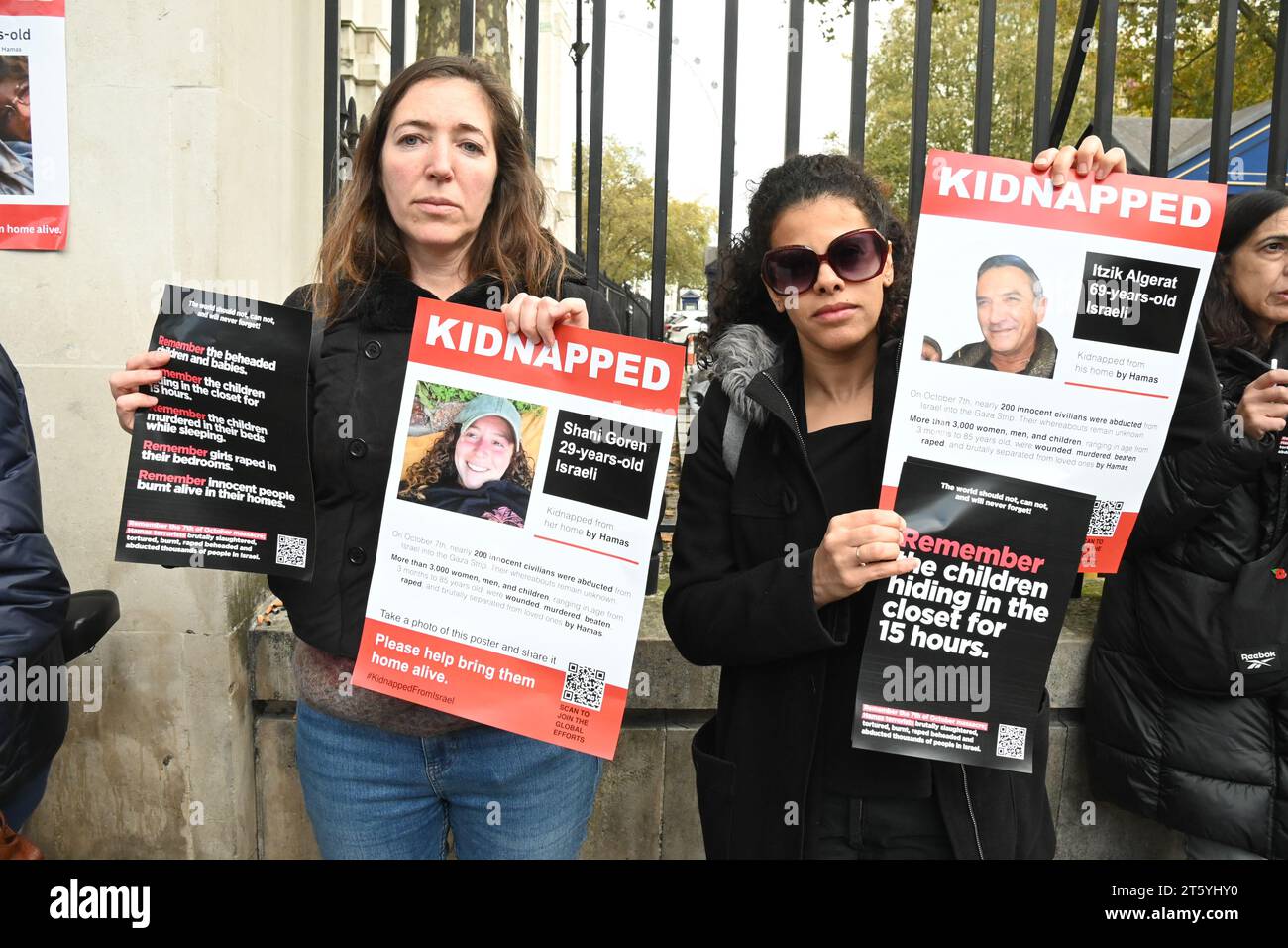 London, UK. 7th Nov, 2023. Pro-Israeli vigil for Israeli kidnapped ...