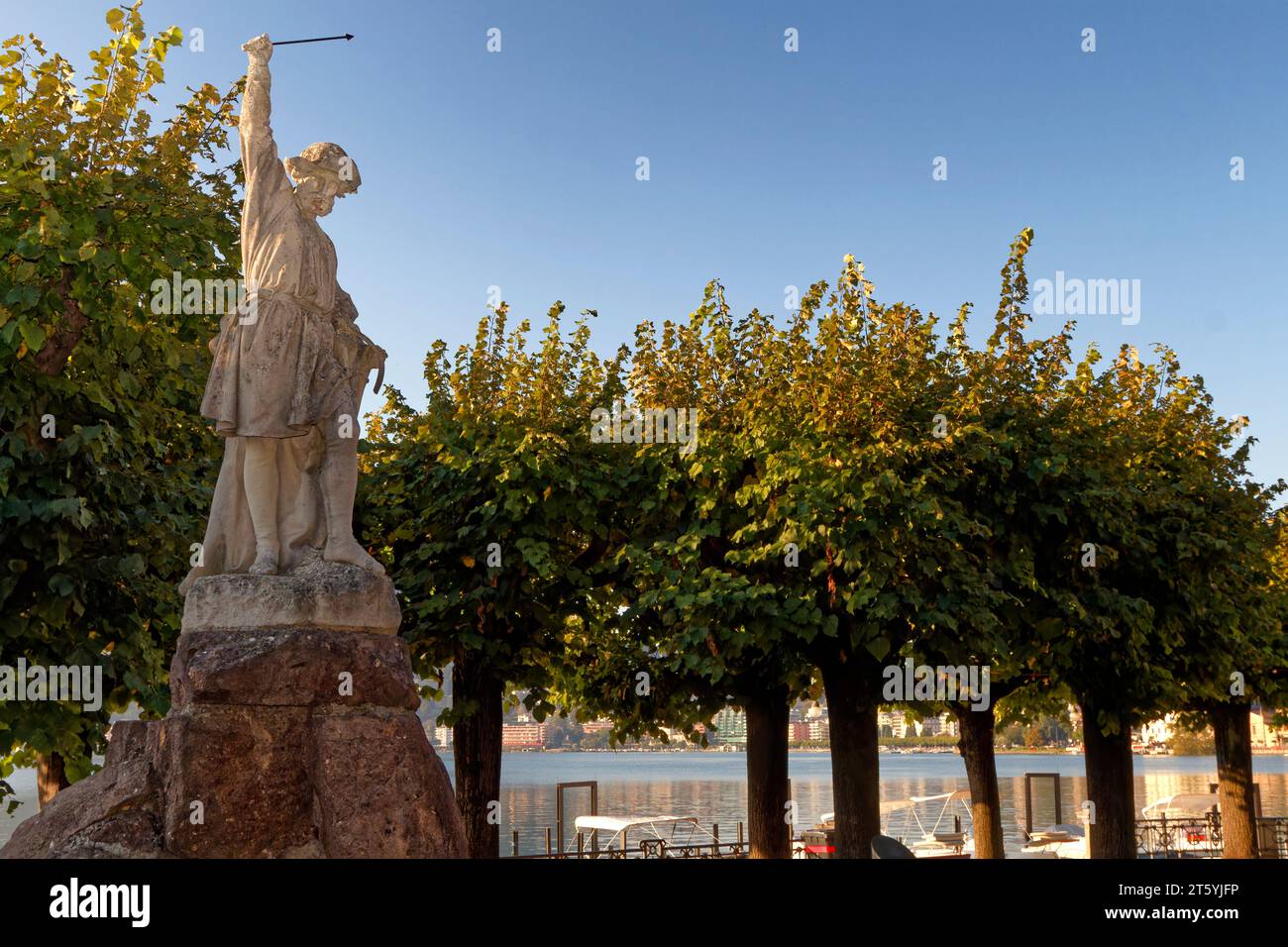 Statue of William Tell by Vincenzo Vela (1856), Lugano, Switzerland ...