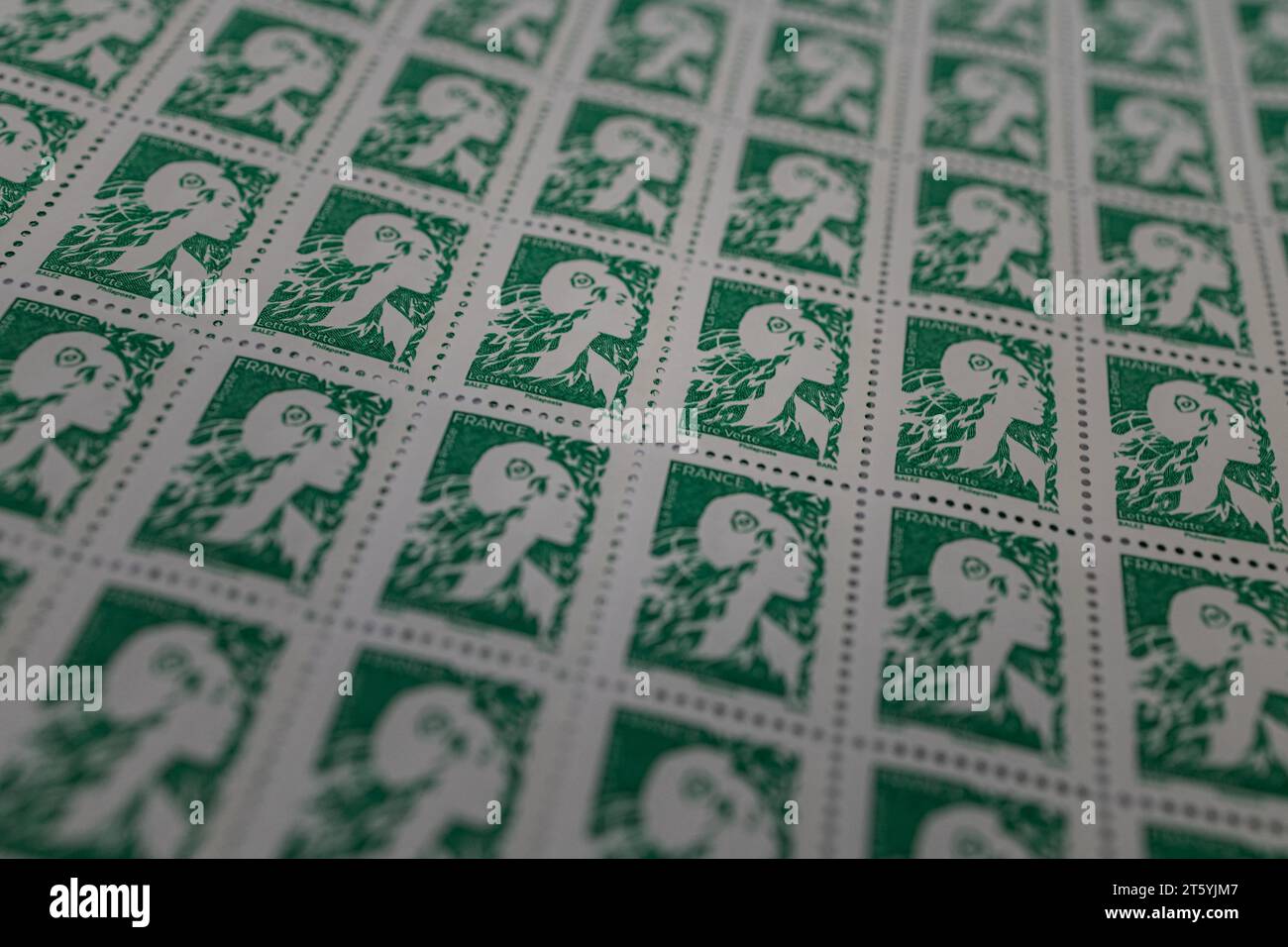 Boulazac, France. 07th Nov, 2023. Visit to the national stamp printing ...