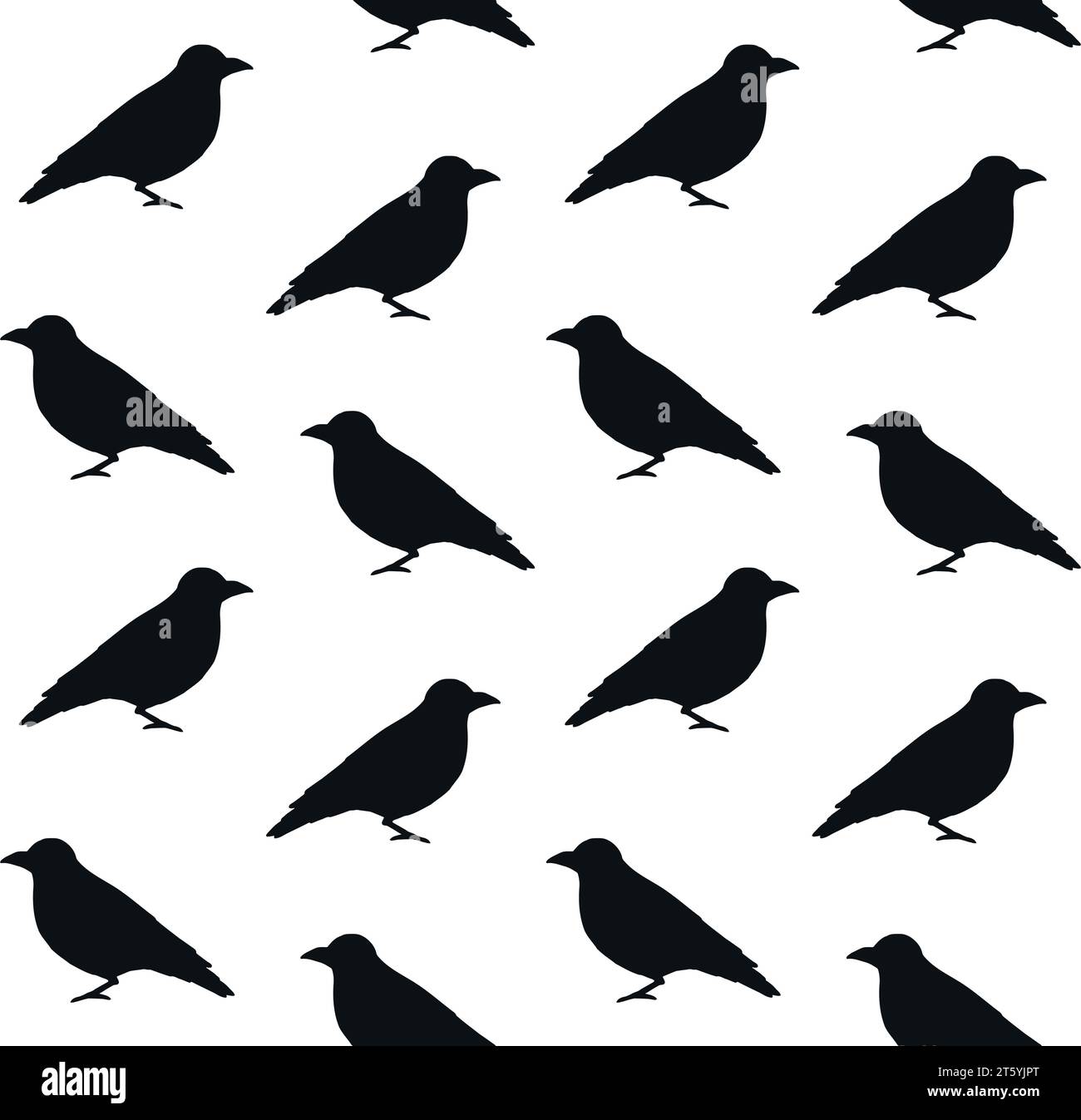 Vector seamless pattern of crow silhouette Stock Vector Image & Art - Alamy