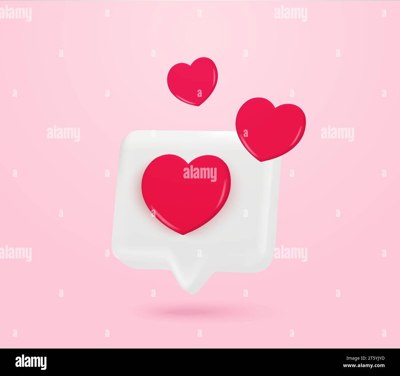 3d love chat box icon with flying hearts, isolated on background 3d ...