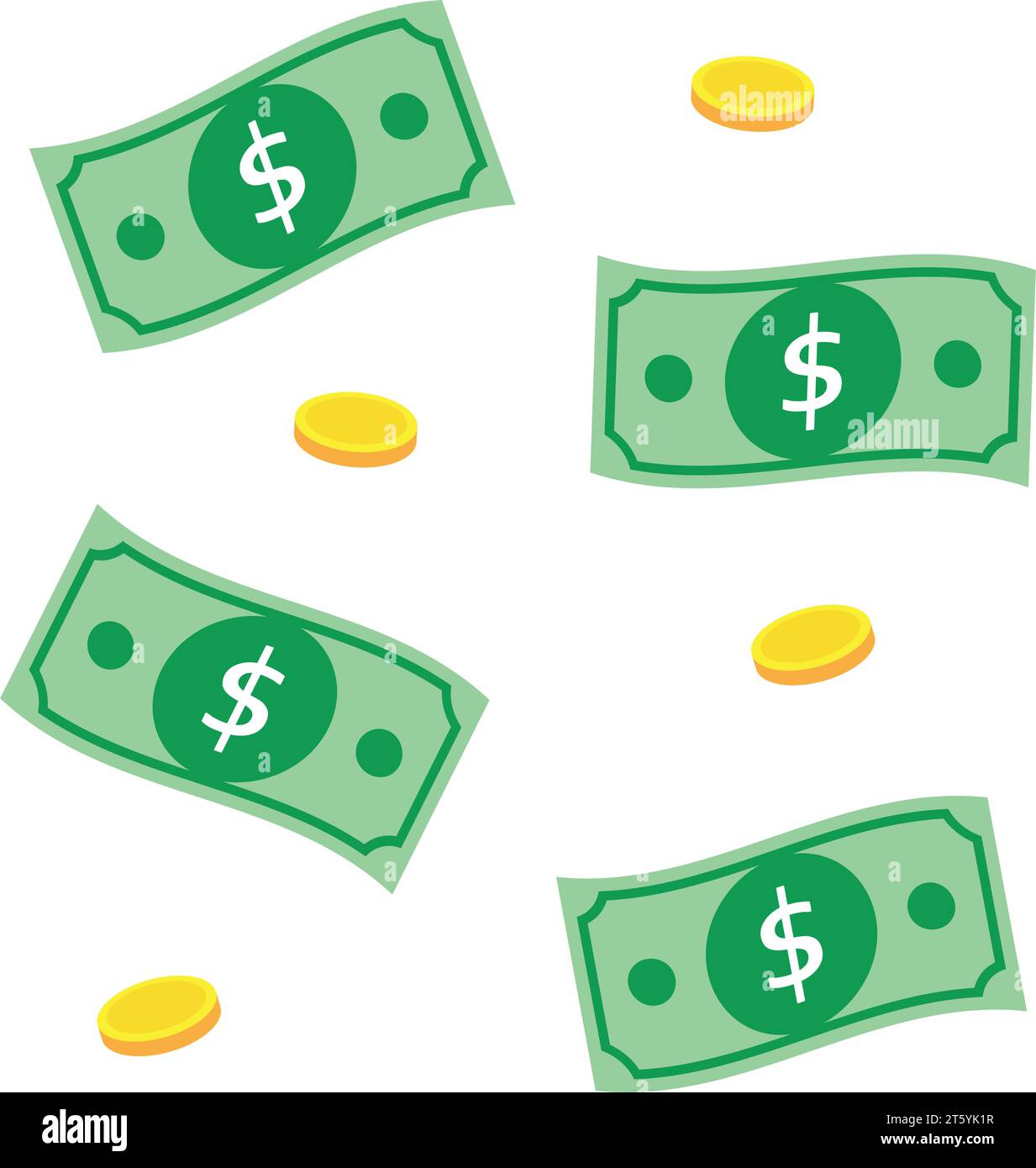 Vector seamless pattern of flat dollar money Stock Vector Image & Art ...