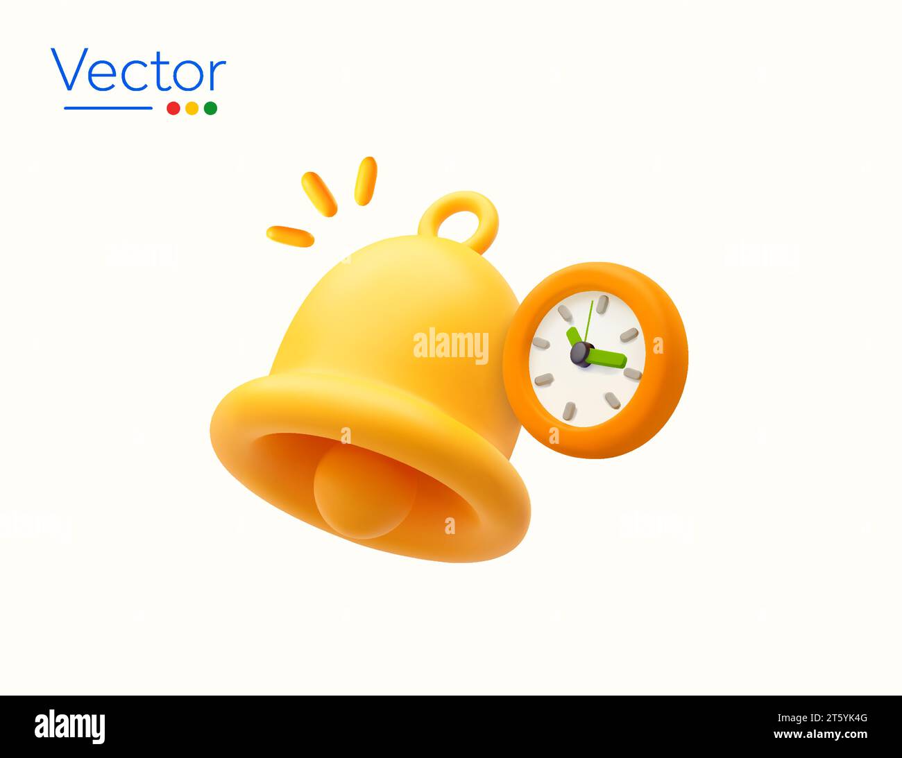 3d reminder, schedule alert, time to do something banner concept. 3d ...