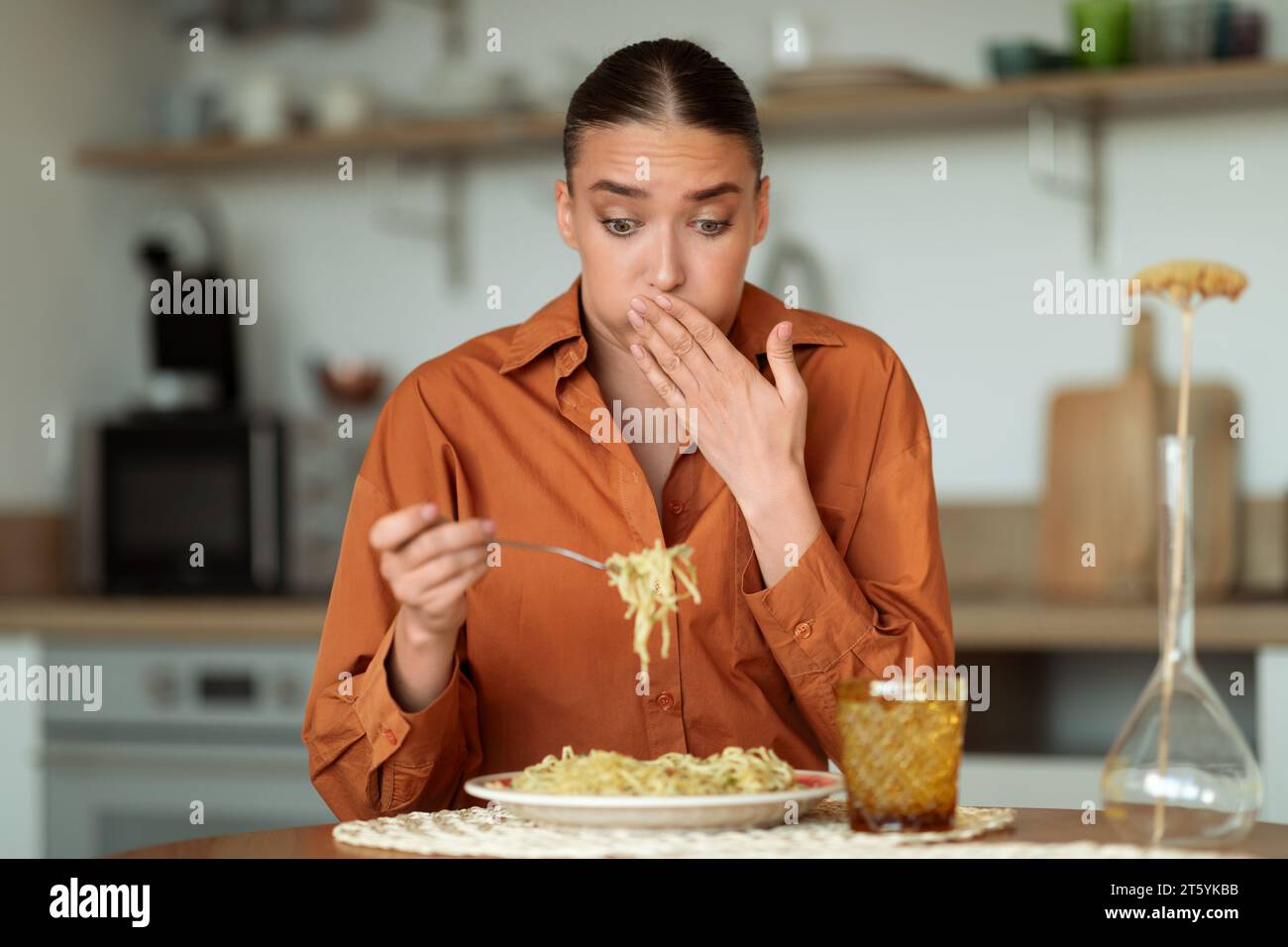 Woman noodles bowl hi-res stock photography and images - Alamy
