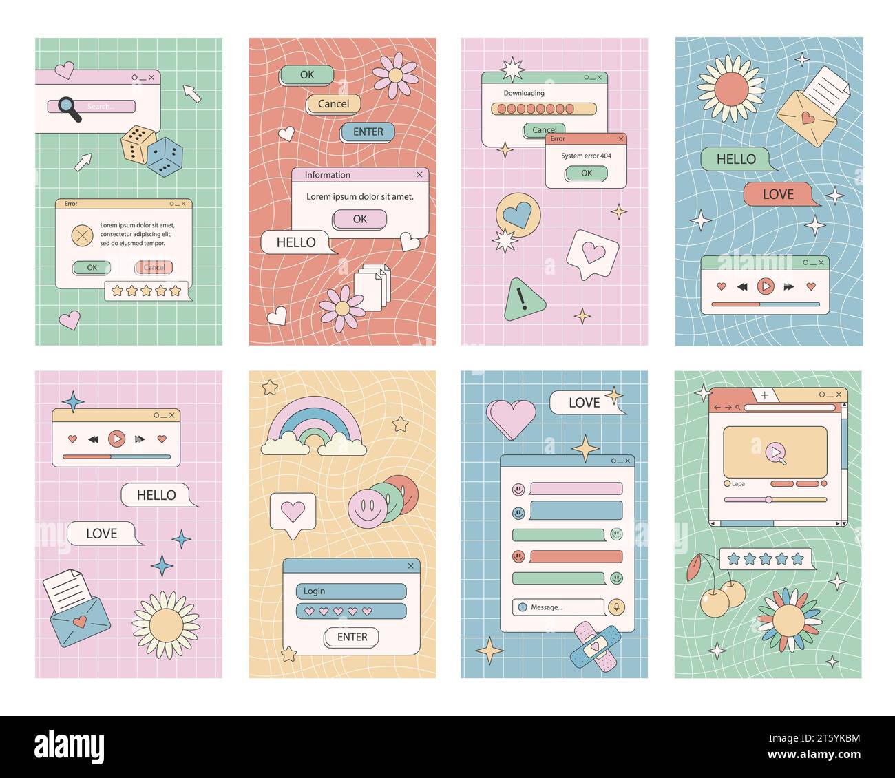 Social media post in old school nostalgic design Stock Vector Image ...