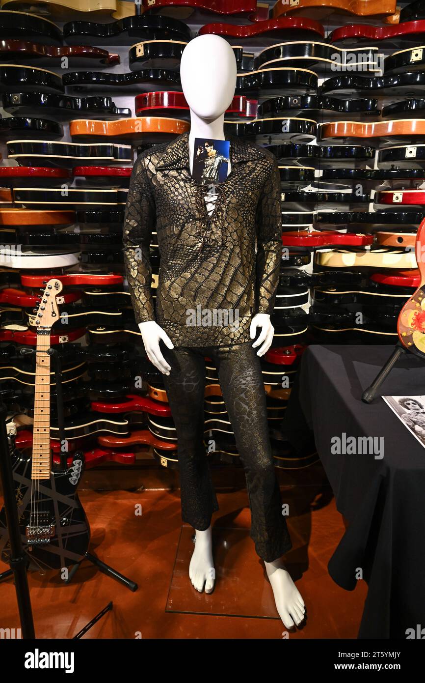 Prince’s “Jam of the Year” Tour Reptilian Suit on display during the ...