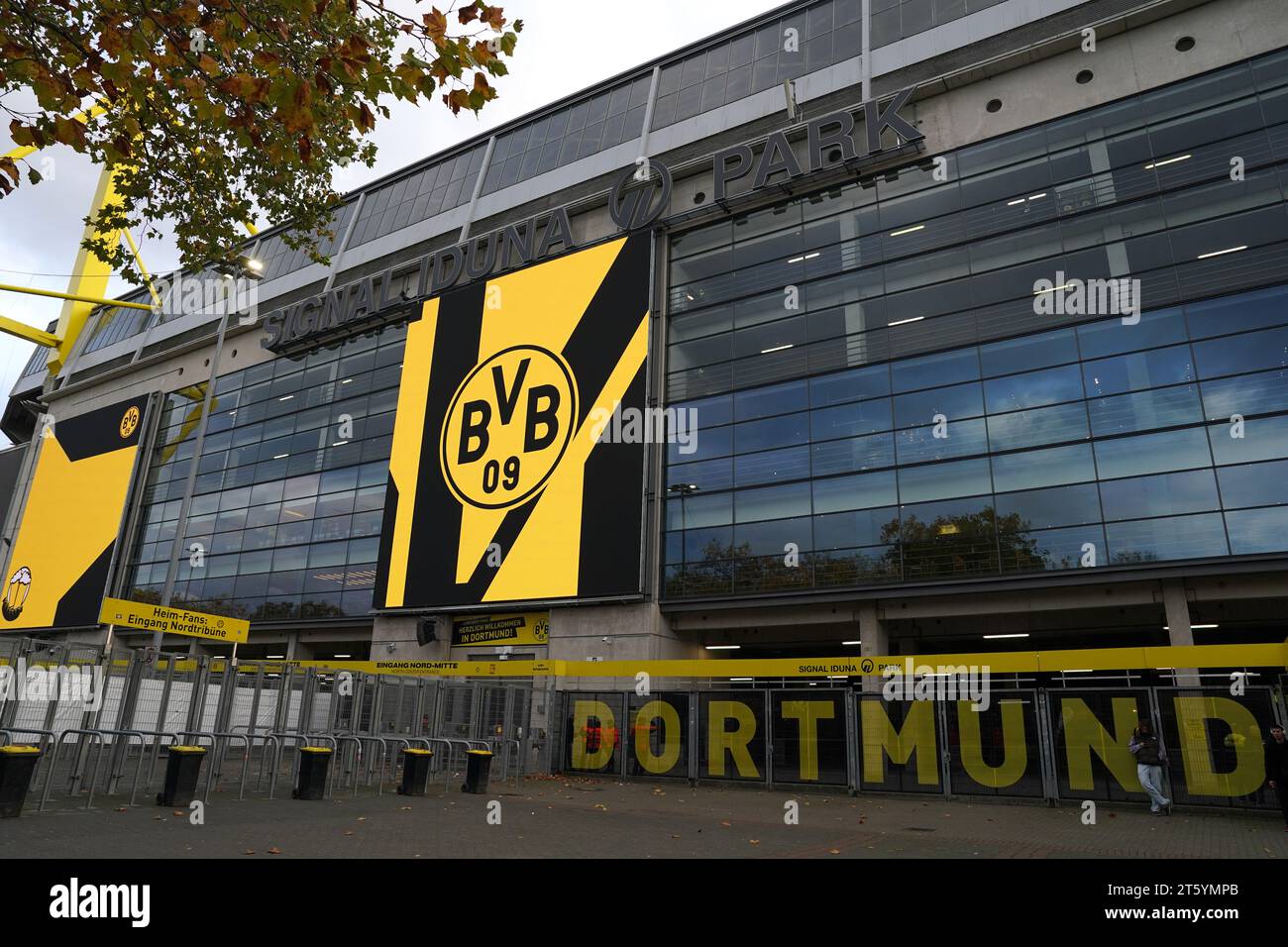 A general view outside the stadium ahead of the UEFA Champions League ...