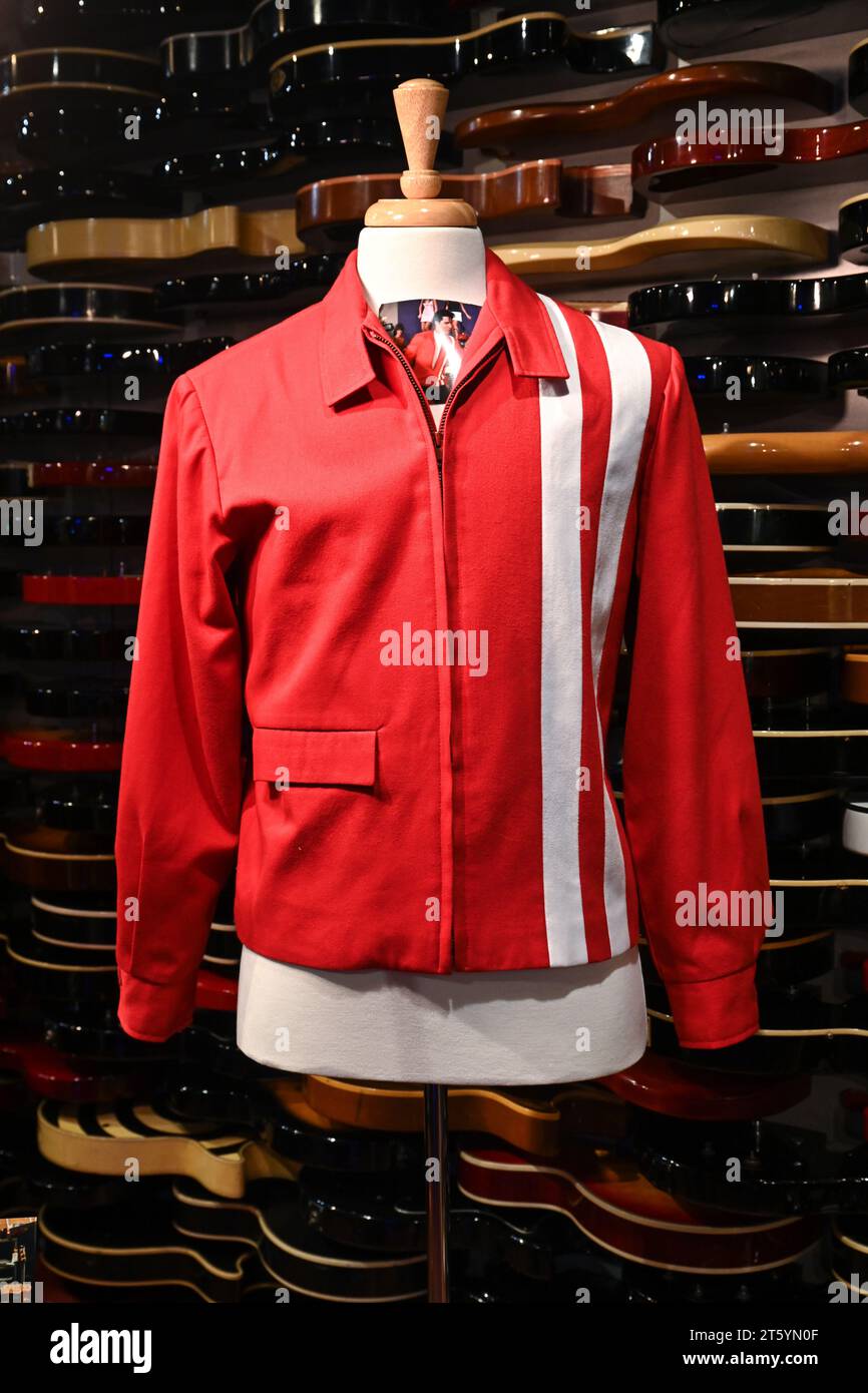 Elvis Presley’s Speedway Screen-Worn Red Racing Jacket on display ...