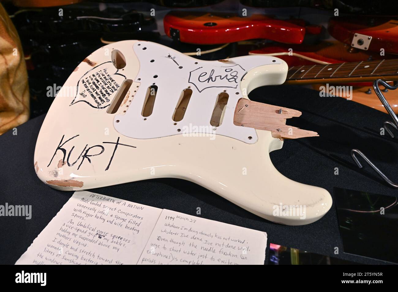 Kurt Cobain’s Stage-Played and Smashed Cream Fender Stratocaster on ...