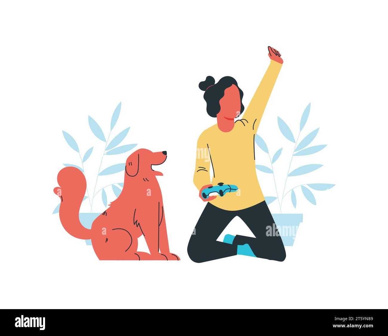 , playing at home video game. Stock Vector Images - Alamy