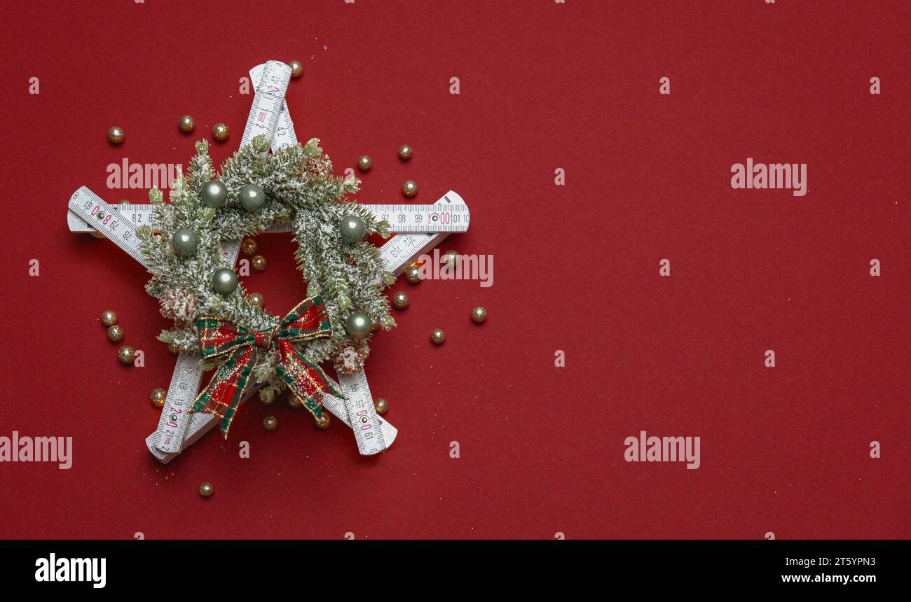 New Christmas Concept for Business. Christmas star made with a folding ...