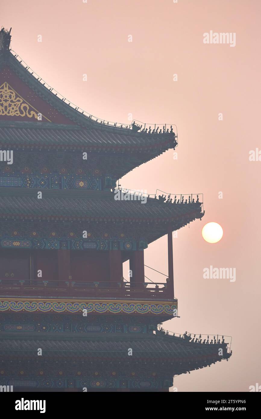Sunrise By The Zhengyangmen Or Qianmen, Being The Gate House That Once ...