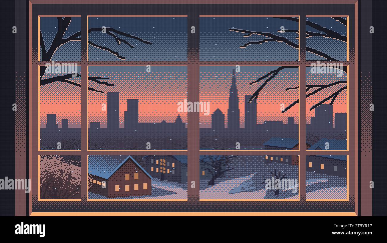 Snowy Cityscape Artwork