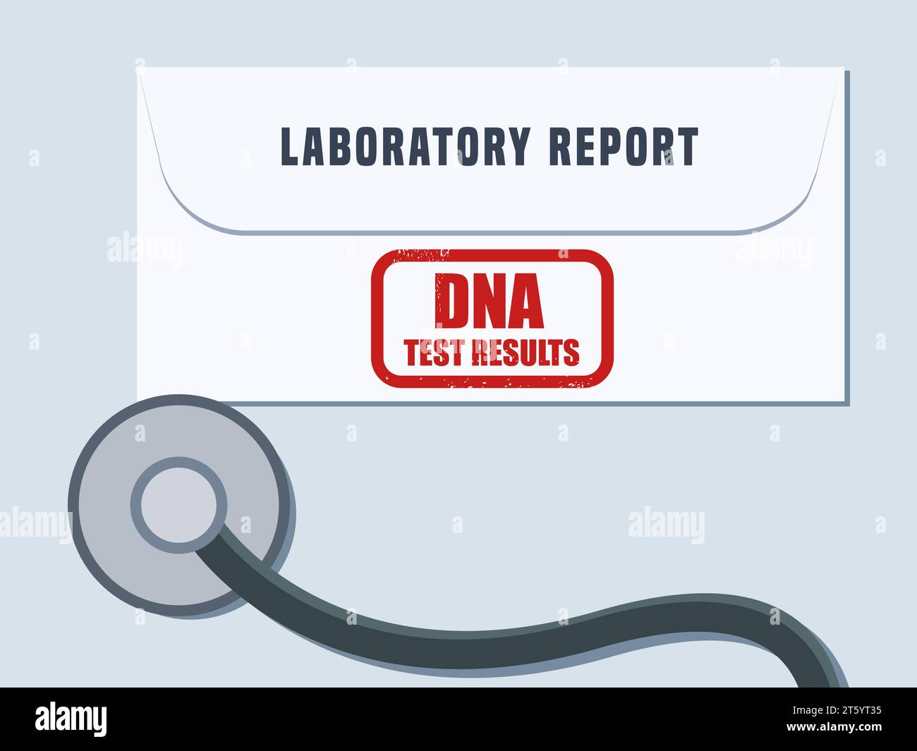 DNA genetic test results. Genetic laboratory DNA testing report ...