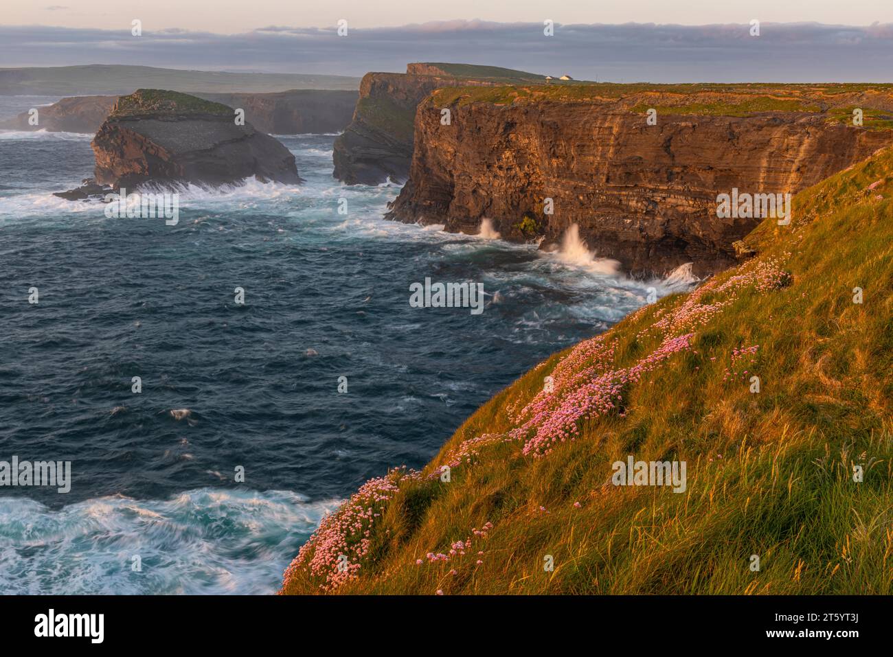 Sunset at the Kilkee Cliffs, Kilkee, Clare, Ireland Stock Photo - Alamy