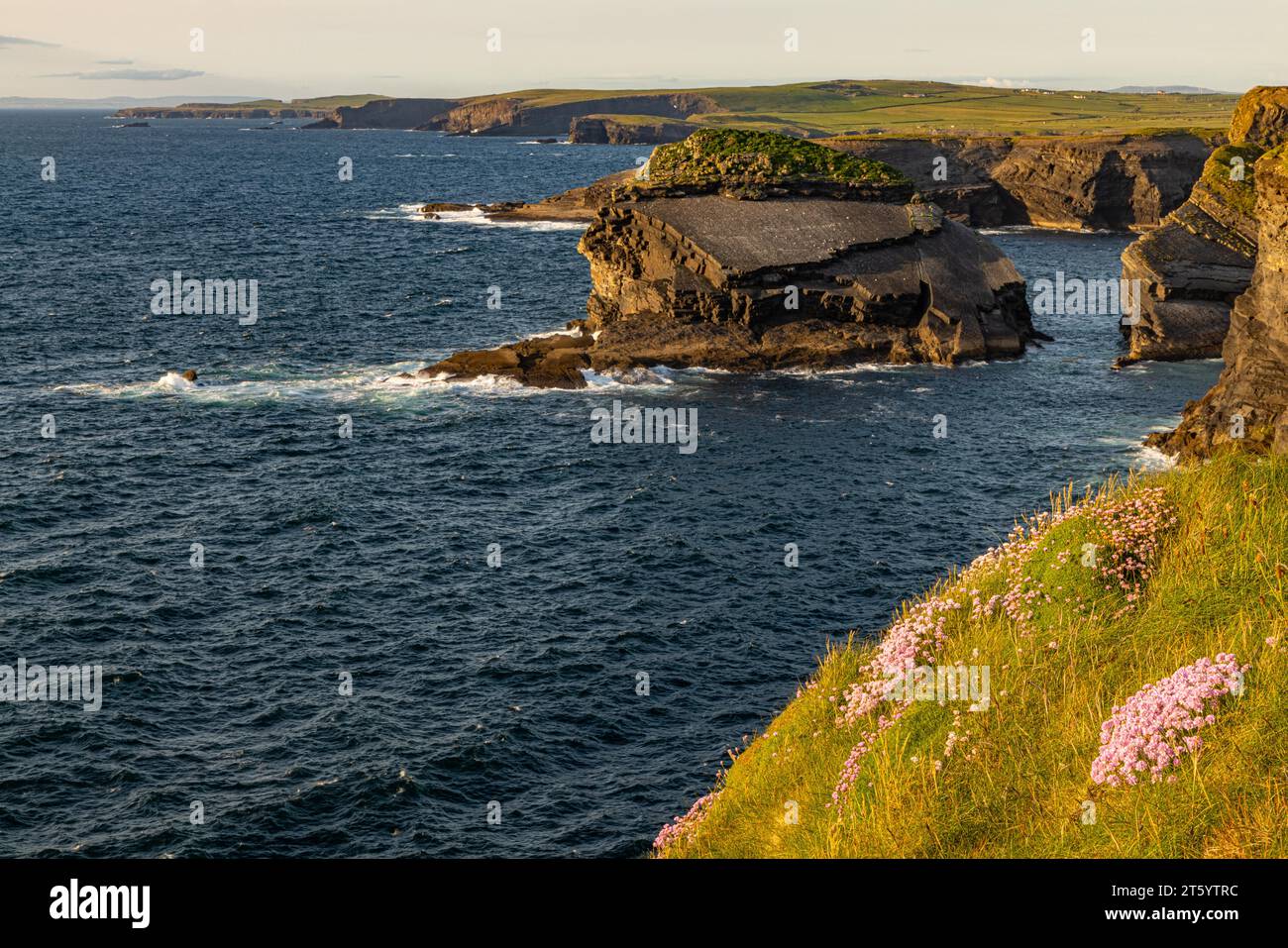 Kilkee Cliffs Sunset, Kilkee, Clare, Ireland Stock Photo - Alamy