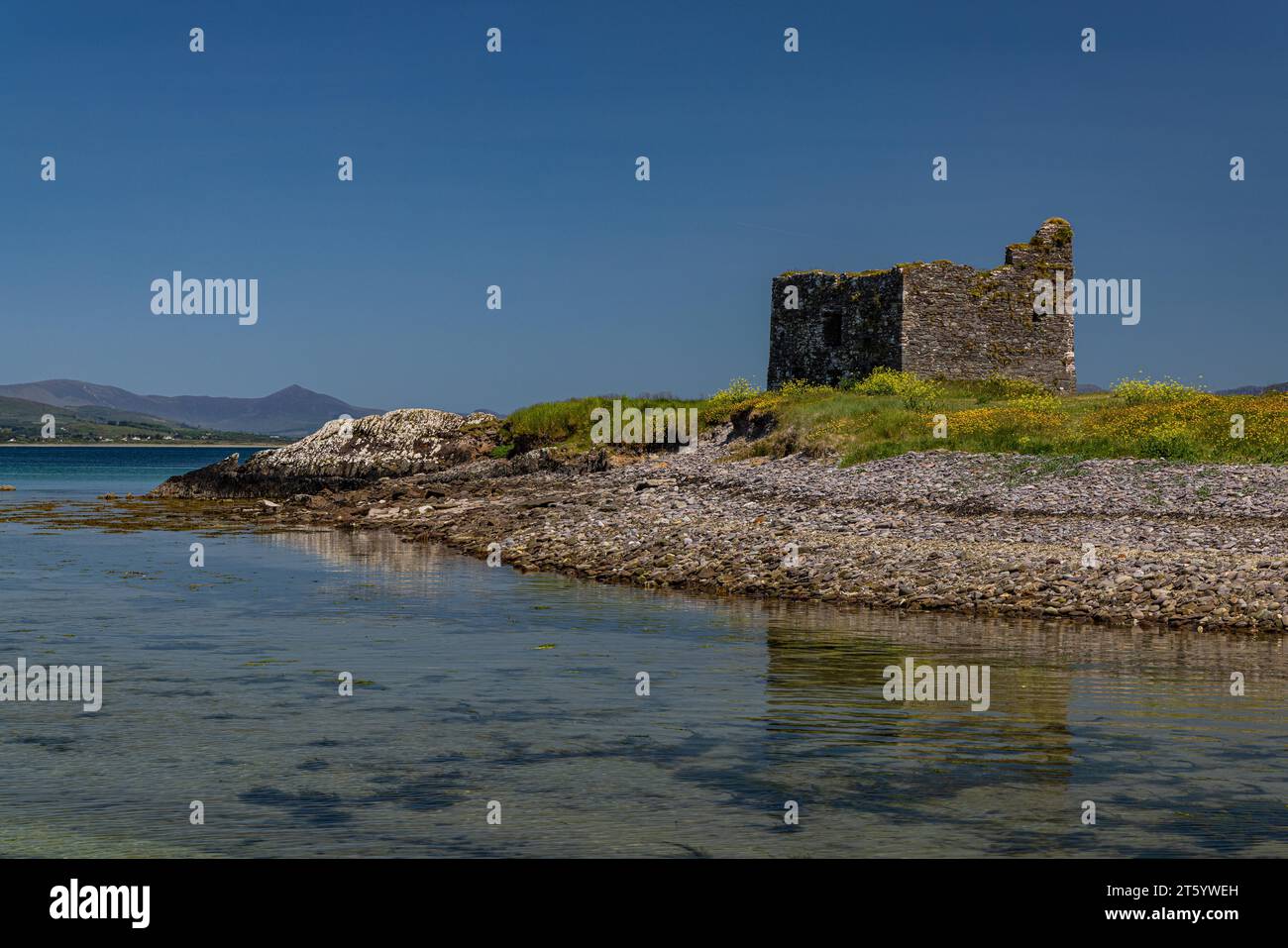 Ballinskelligs Castle, Ring of Kerry, County Kerry, Ireland Stock Photo ...