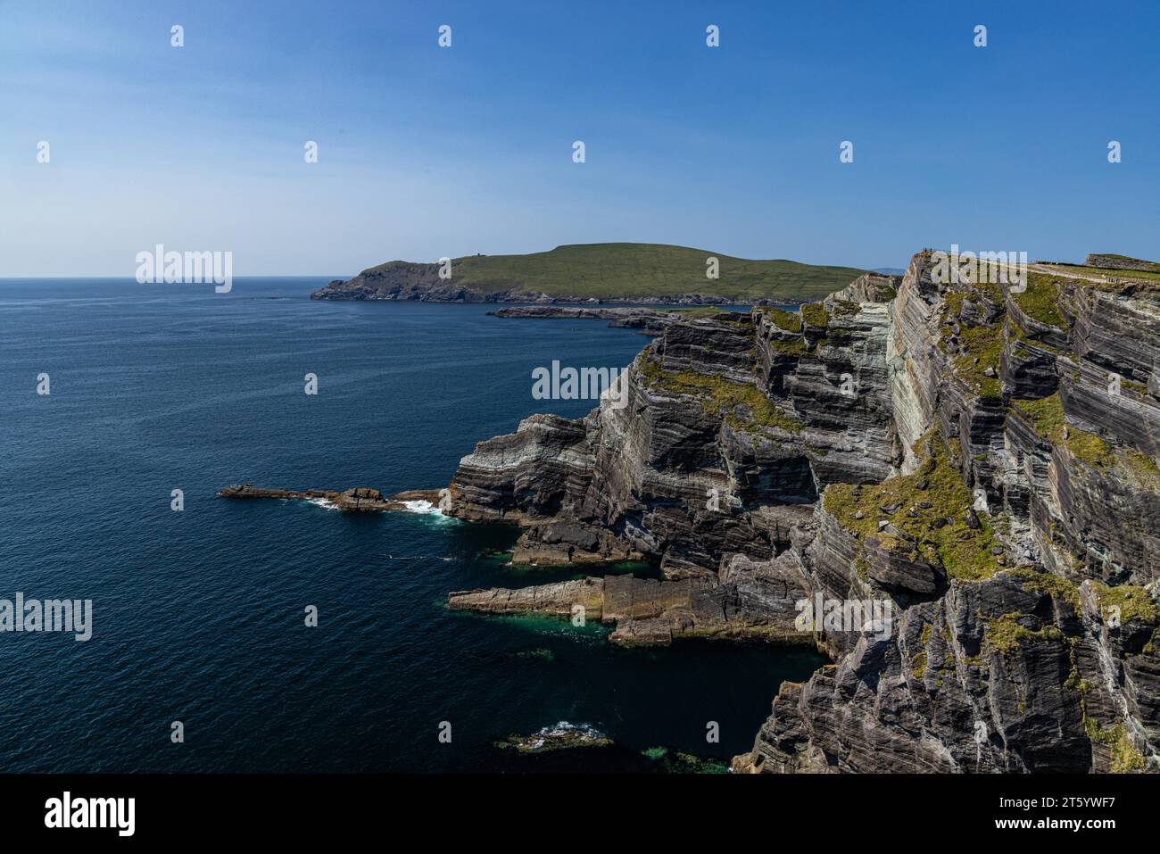 At the Kerry Cliffs, Ring of Kerry, County Kerry, Ireland Stock Photo ...