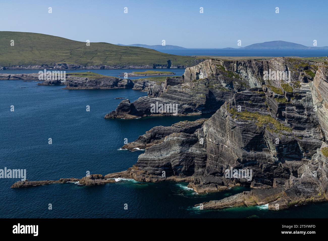 At the Kerry Cliffs, Ring of Kerry, County Kerry, Ireland Stock Photo ...