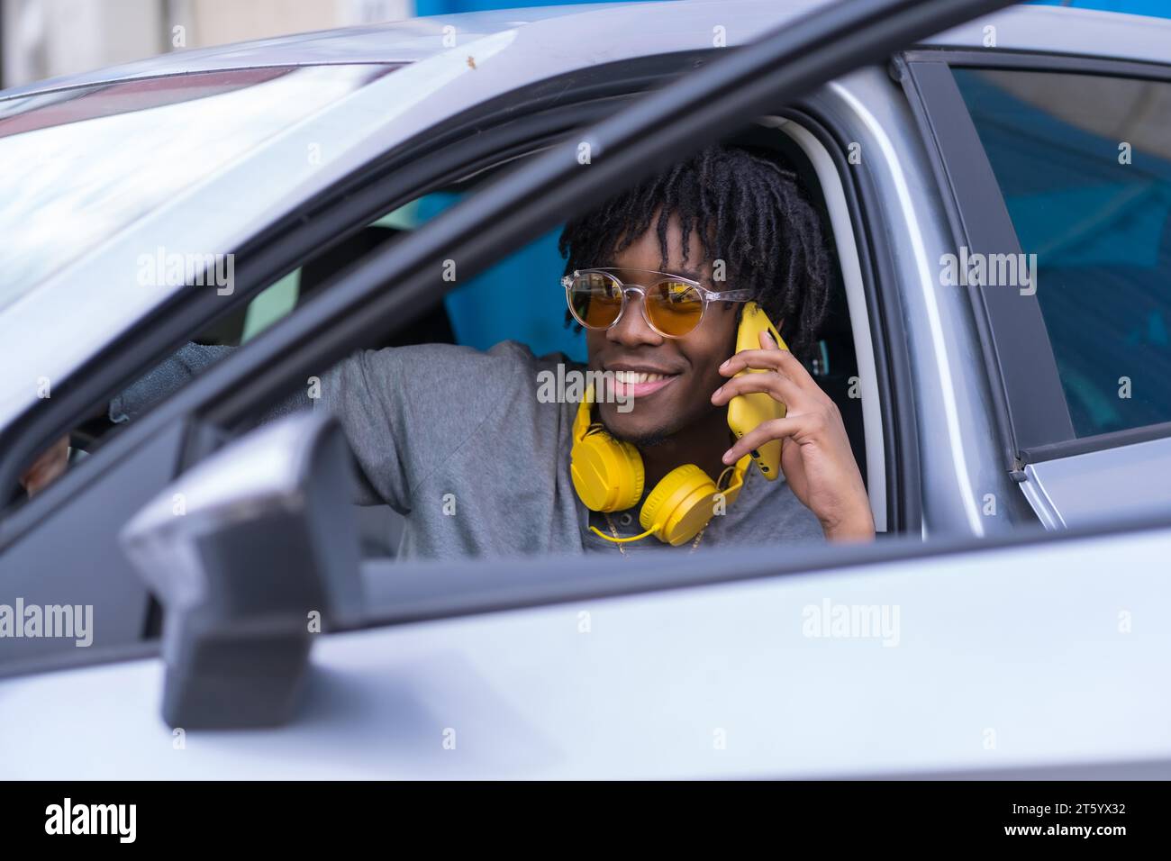 Young african male car hi-res stock photography and images - Alamy