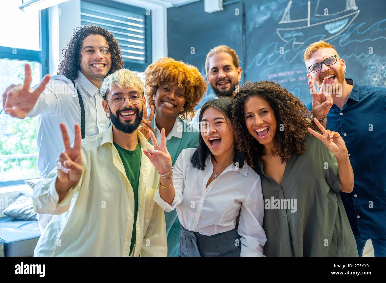 Team male female multiracial hi-res stock photography and images - Alamy
