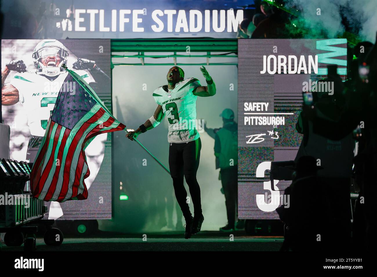 New York Jets safety Jordan Whitehead (3) reacts during player ...