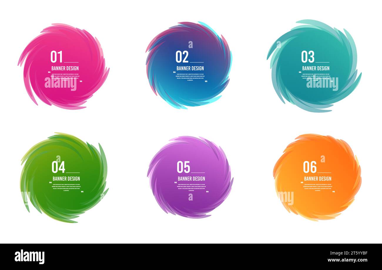 Colorful twisted banners. Overlay colors shape art design. Abstract ...